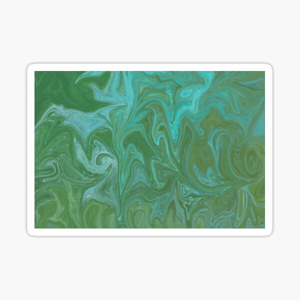 "Blue And Green Abstract" Sticker for Sale by procreativefox | Redbubble