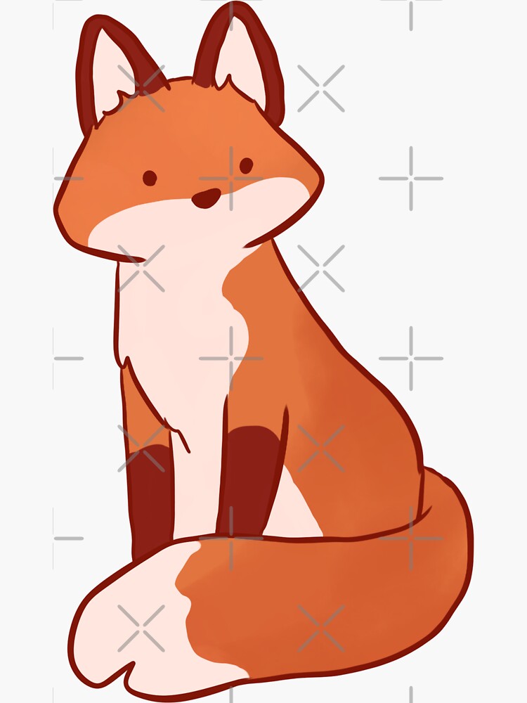 "Setting fox cute illustration " Sticker for Sale by Yarafantasyart ...