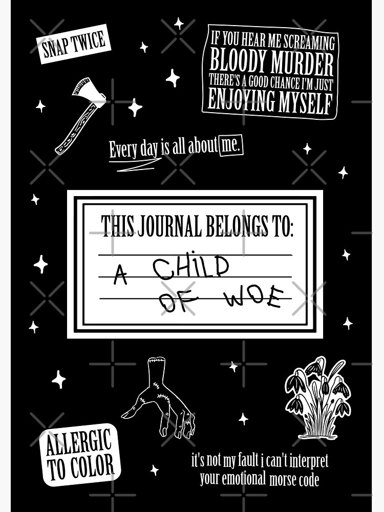 "Wednesday's Addams inspired Journal" Spiral Notebook for Sale by ...