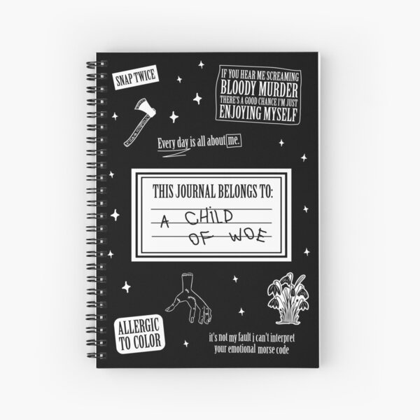 "Wednesday's Addams inspired Journal" Spiral Notebook for Sale by ...