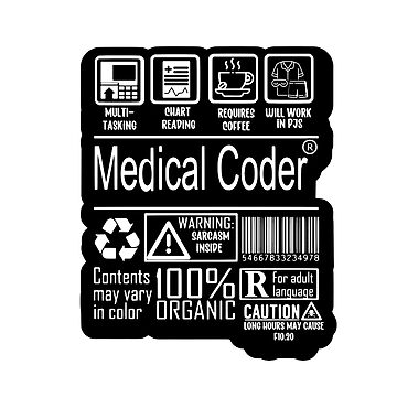 "Medical Coder" Sticker for Sale by CraftyCoderChic | Redbubble