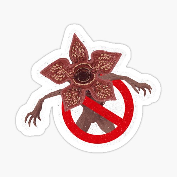 "NO DEMOGORGON" Sticker for Sale by TheDarthMario | Redbubble