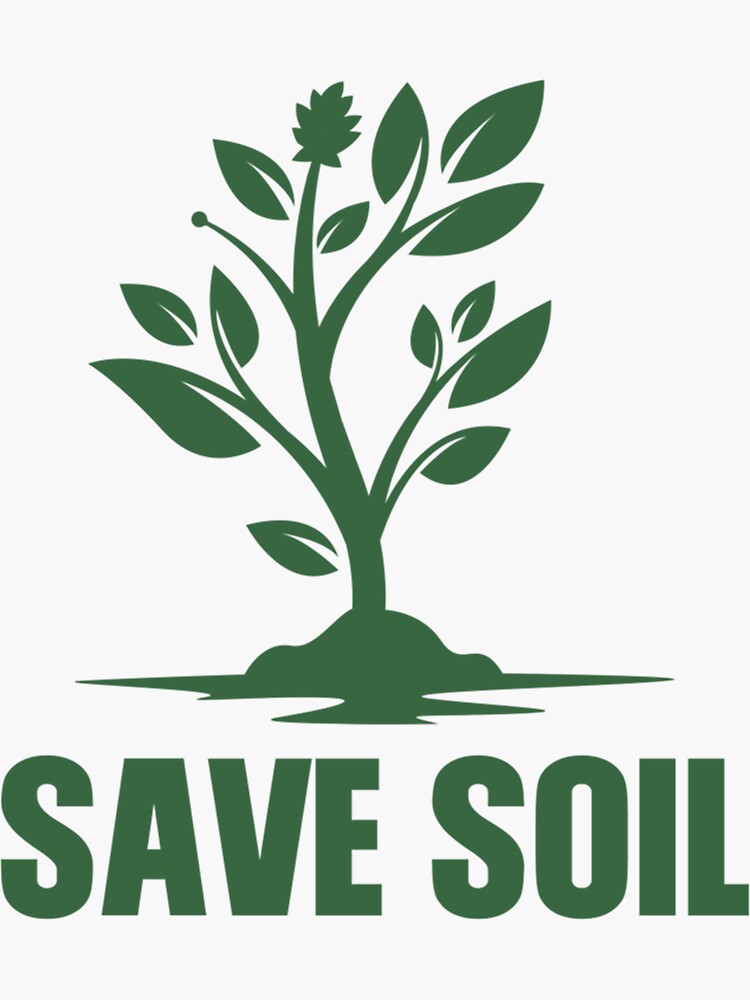 "Save Soil - Soil Conservation " Sticker for Sale by StonesCraftSt ...