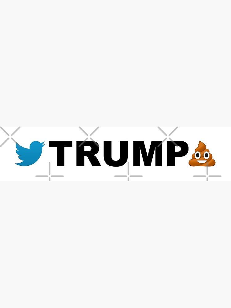 "Trump Twitter Poop Emoji - Black" Poster by metropol | Redbubble