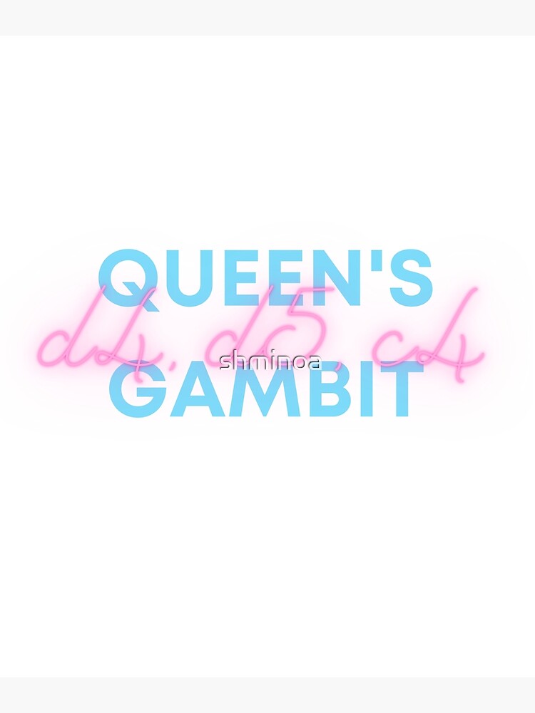 "Queen's Gambit Move (Chess Word Art)" Poster for Sale by shminoa ...