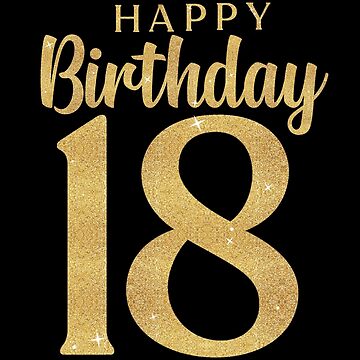 "Happy Birthday 18th" Sticker for Sale by Merigold | Redbubble
