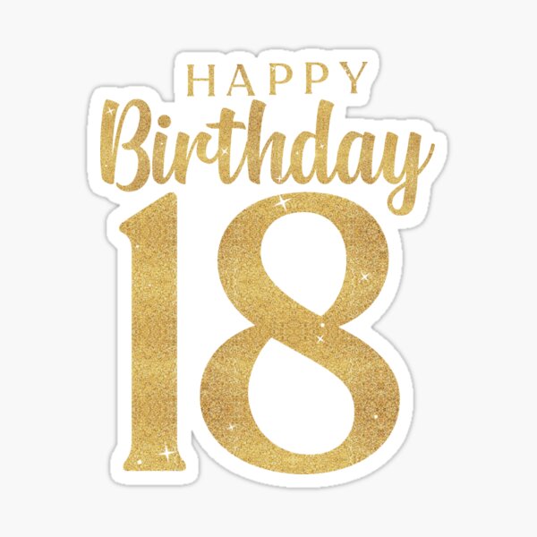 "Happy Birthday 18th" Sticker for Sale by Merigold | Redbubble