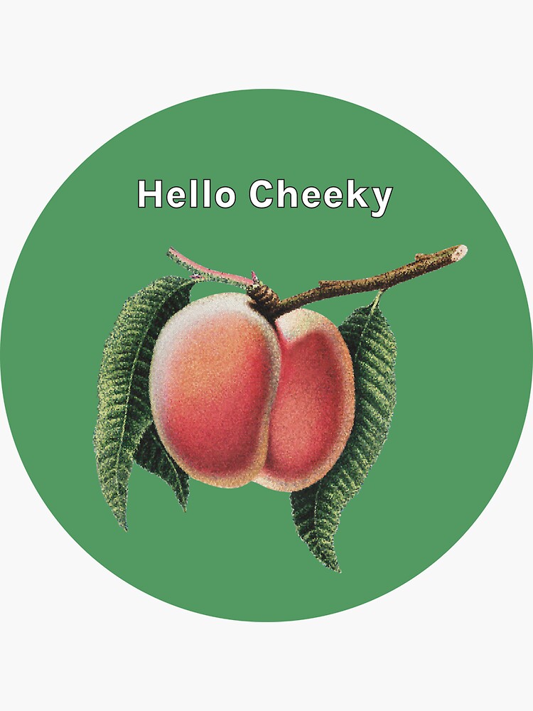 "Hello Cheeky" Sticker for Sale by ButcheredImage | Redbubble
