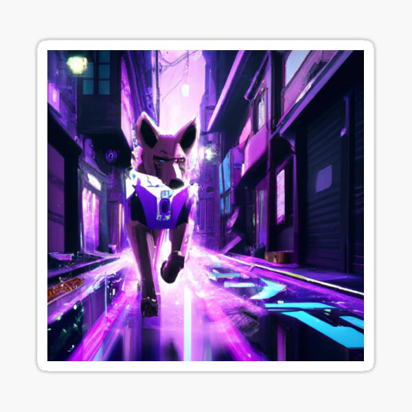 "cyberpunk watchdog " Sticker for Sale by magicadesign | Redbubble