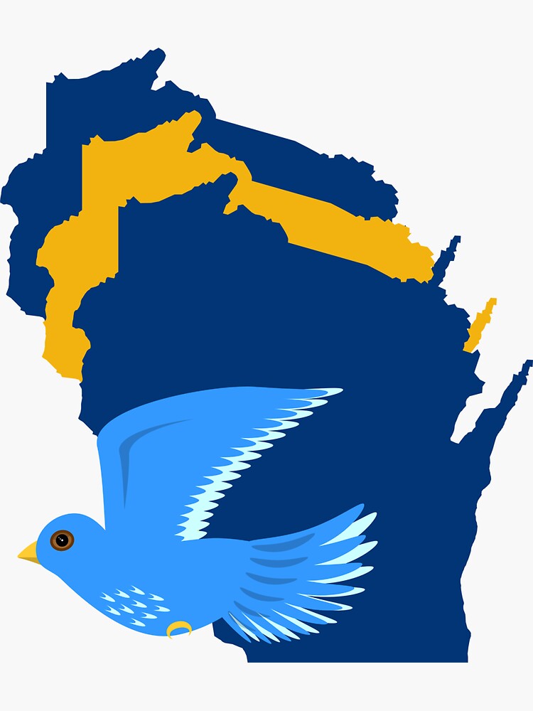 "Wisconsin Border, Blugolds" Sticker for Sale by LatterDaze | Redbubble