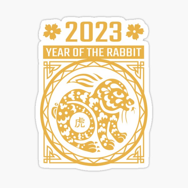 "Funny Year of The Rabbit 2023 Chinese New Year 2023 Gift " Sticker for ...