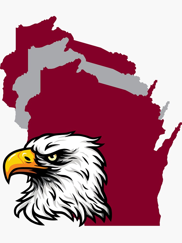 "Wisconsin Border, Eagles" Sticker for Sale by LatterDaze | Redbubble