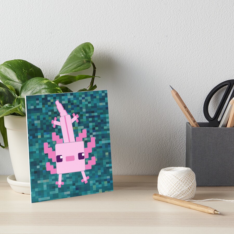 "Minecraft Inspired Axolotl " Poster for Sale by mimi2180 | Redbubble
