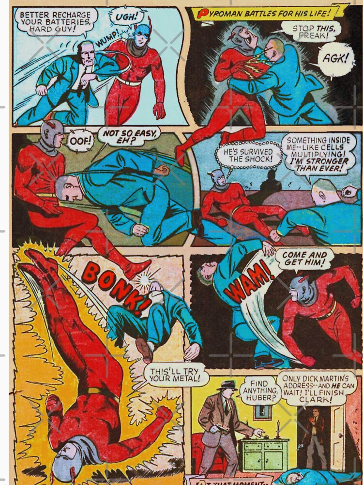 "Comic book retro super hero fighting scene | retro art aesthetic " T ...