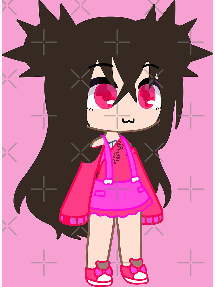 "Chibi Girl Pink Cheerful Gacha club - Girl happy pink Gacha Life ...