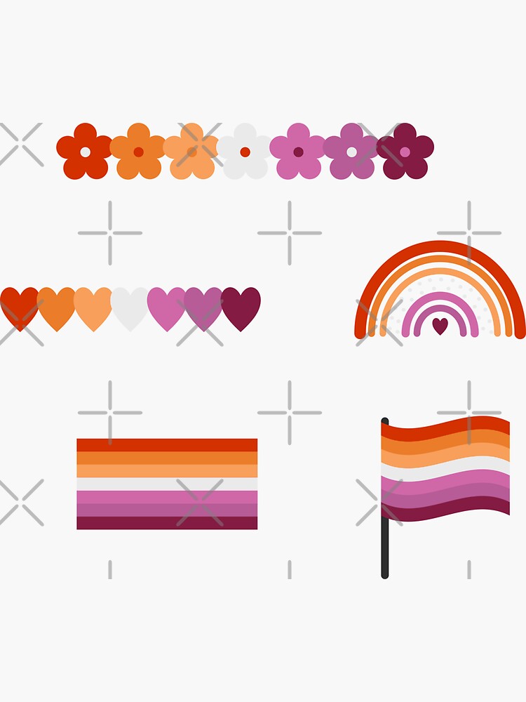 "Pride Lesbian Stickers Pack" Sticker for Sale by DesignGoodStore ...