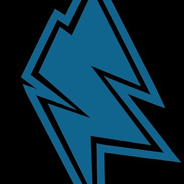"Blue Lightning Bolt " Sticker for Sale by Merihsaan | Redbubble