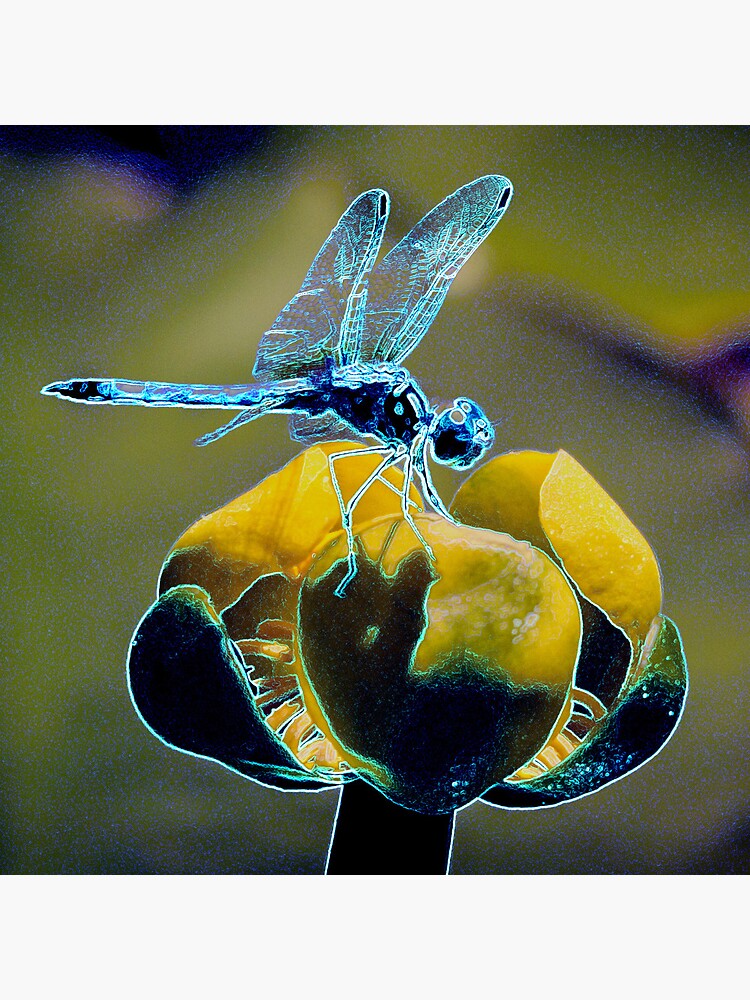 "Neon Blue Dasher" Art Print for Sale by MikellHerrick | Redbubble