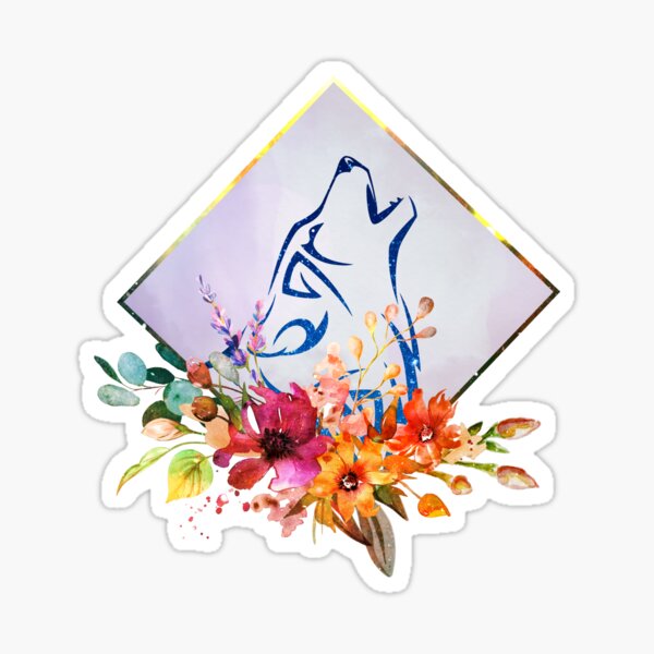 "wolf logo" Sticker for Sale by cooingMochi | Redbubble