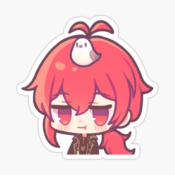 "Diluc Borb Cutout" Sticker for Sale by Lanahpyon | Redbubble