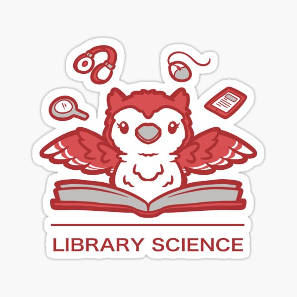 "Library Science Owl" Sticker for Sale by NauticalSorbet | Redbubble