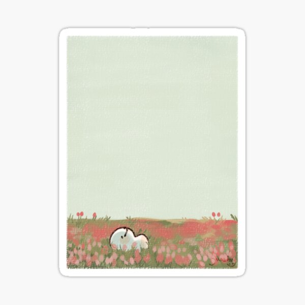 "dream lying in the meadow " Sticker for Sale by Jun-hug | Redbubble