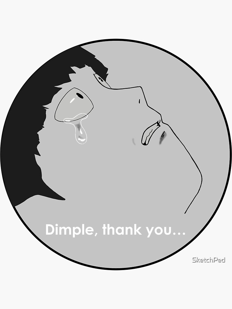 "Mob crying after Dimple left (Mob Psycho 100)" Sticker for Sale by ...