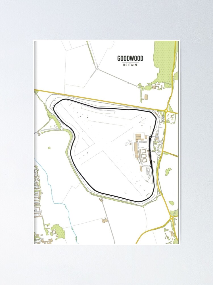 "UK Britain Goodwood Racing Track Map" Poster for Sale by Master-bg ...