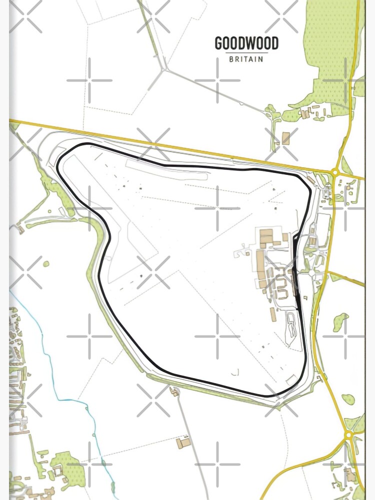 "UK Britain Goodwood Racing Track Map" Sticker for Sale by Master-bg ...