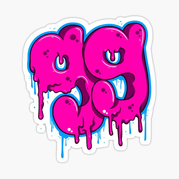 "Graffiti Ninety Nine" Sticker for Sale by stikitot | Redbubble