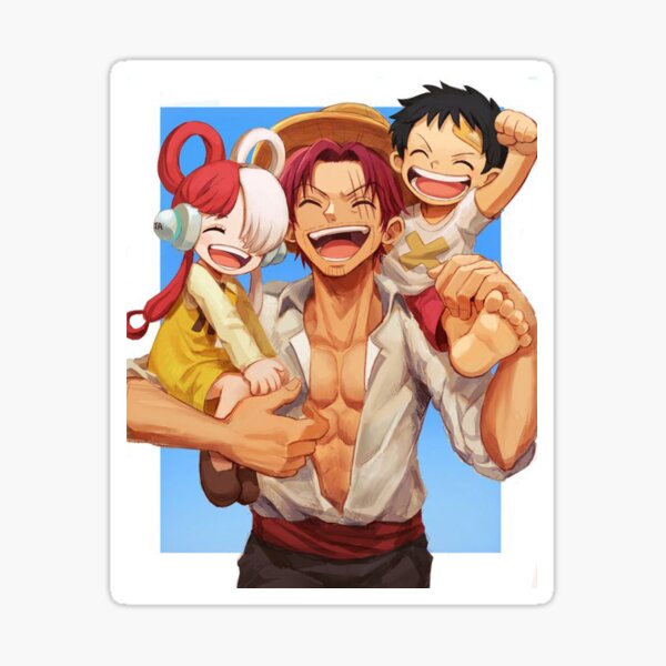"One Piece Uta - Shanks - Luffy" Sticker for Sale by HD90 | Redbubble