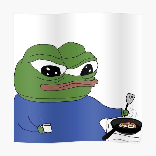 "Breakfast Pepe the frog helper Apu - Meme" Poster for Sale by ...