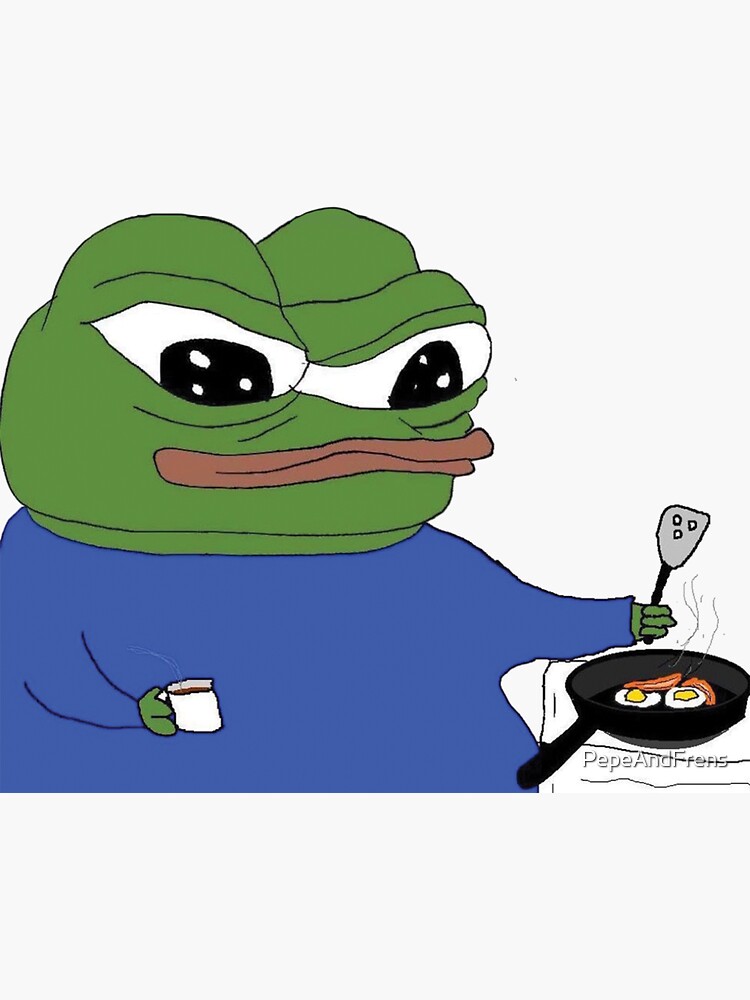 "Breakfast Pepe the frog helper Apu - Meme" Sticker for Sale by ...