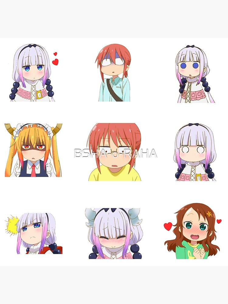 "Miss Kobayashi's Dragon Maid Sticker Pack" Poster for Sale by BSHA-o ...