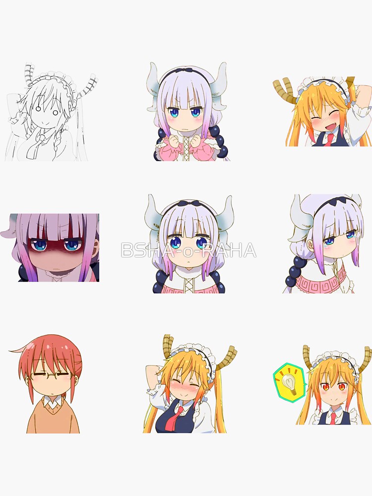 "Miss Kobayashi's Dragon Maid Sticker Pack" Sticker for Sale by BSHA-o ...