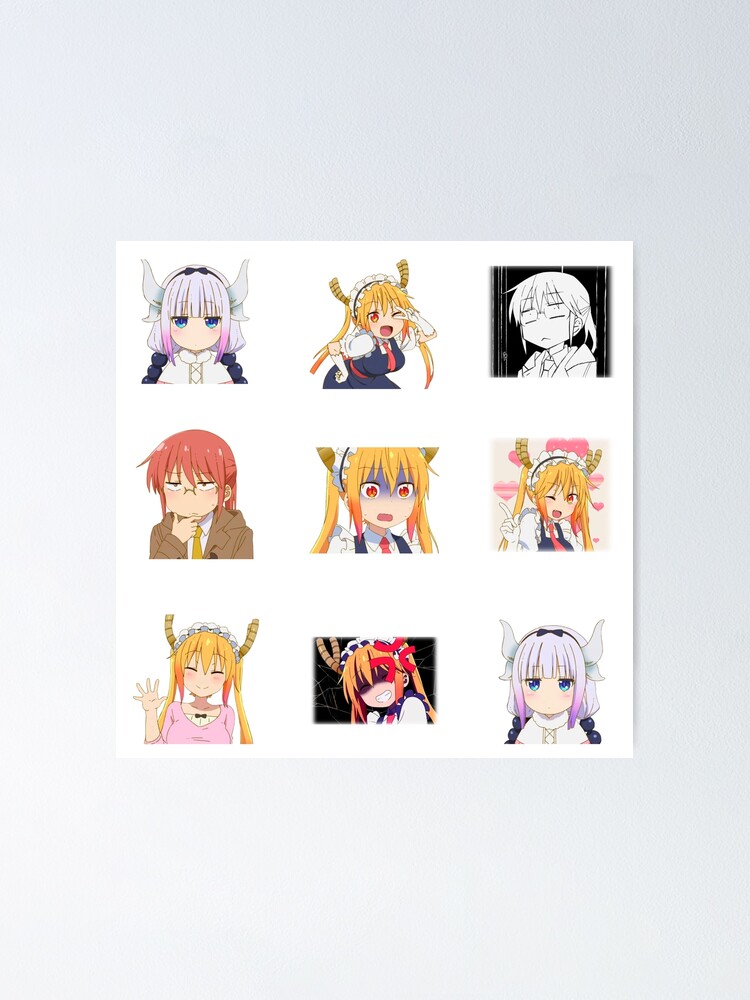"Miss Kobayashi's Dragon Maid Sticker Pack" Poster for Sale by BSHA-o ...
