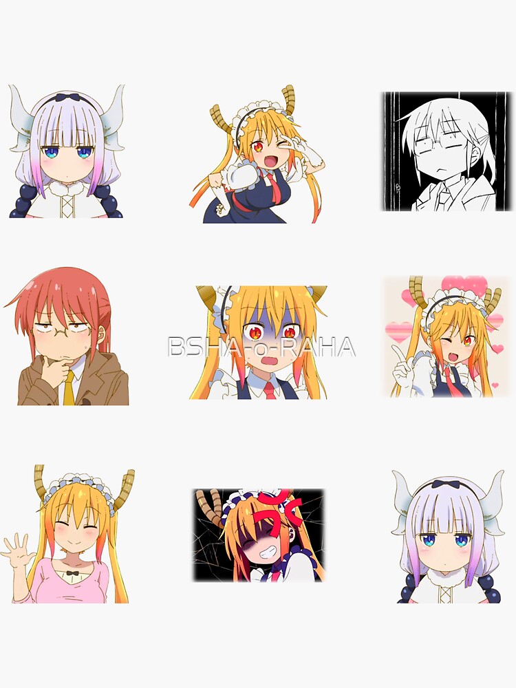 "Miss Kobayashi's Dragon Maid Sticker Pack" Sticker for Sale by BSHA-o ...