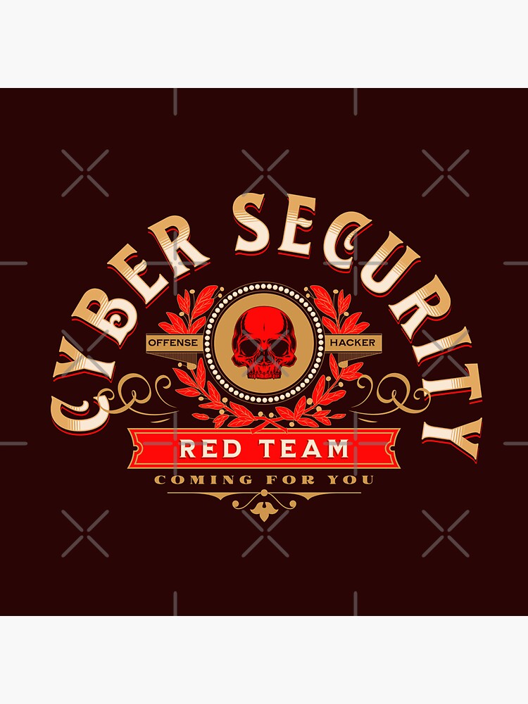 "Cyber Security Red Team 03 With Red Oxide Background" Sticker for Sale ...