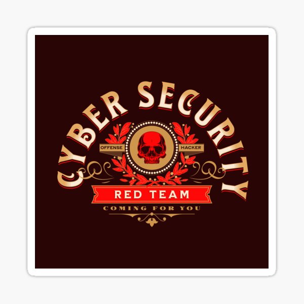 "Cyber Security Red Team 03 With Red Oxide Background" Sticker for Sale ...