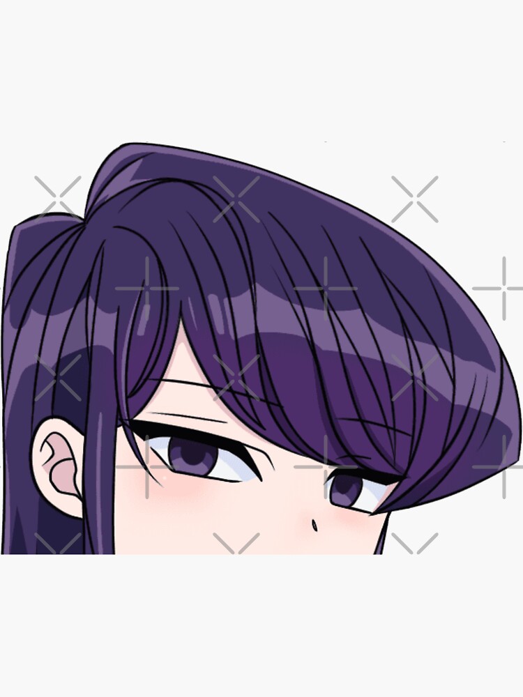 "Komi shoko peeker " Sticker for Sale by Akuma-san | Redbubble