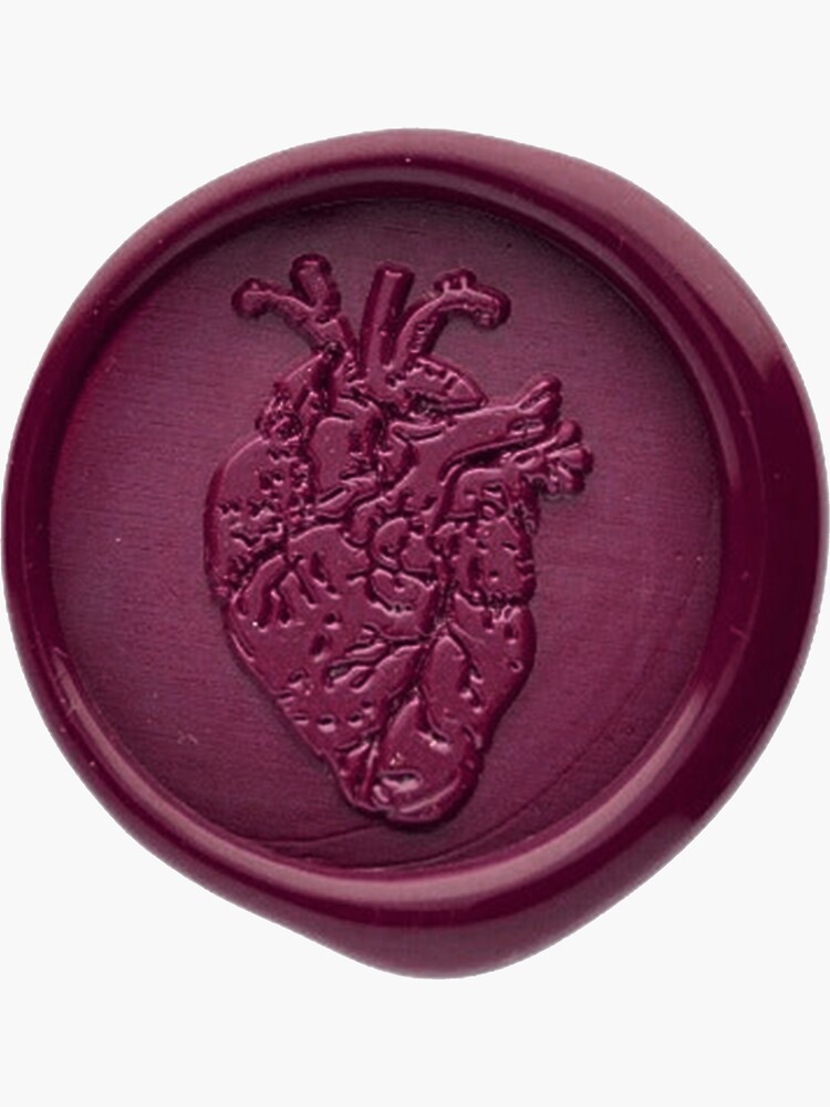 "Anatomical heart Wax Seal Stamp " Sticker for Sale by MONS-19 | Redbubble