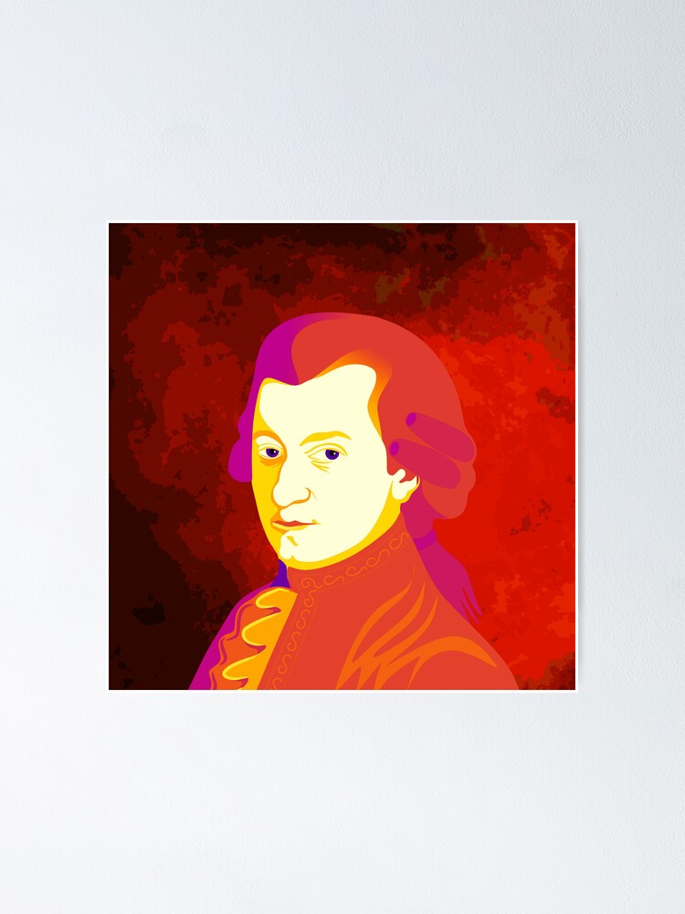 "Wolfgang Amadeus Mozart (Pop Art)" Poster for Sale by miniverdesigns ...
