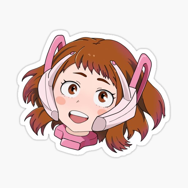 "cute ochako" Sticker for Sale by cup-of-jojo | Redbubble