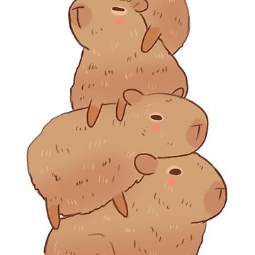 "Capybara stack" Sticker for Sale by Mayarart | Redbubble
