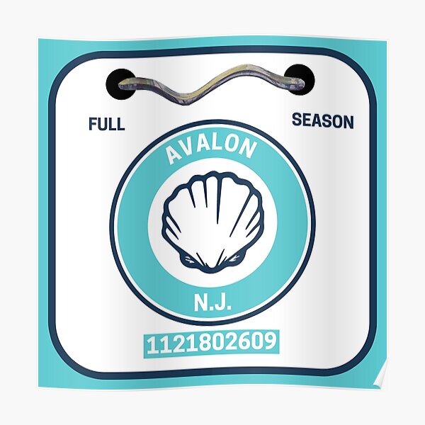 "Avalon New Jersey Beach Badge" Poster for Sale by fearcity | Redbubble