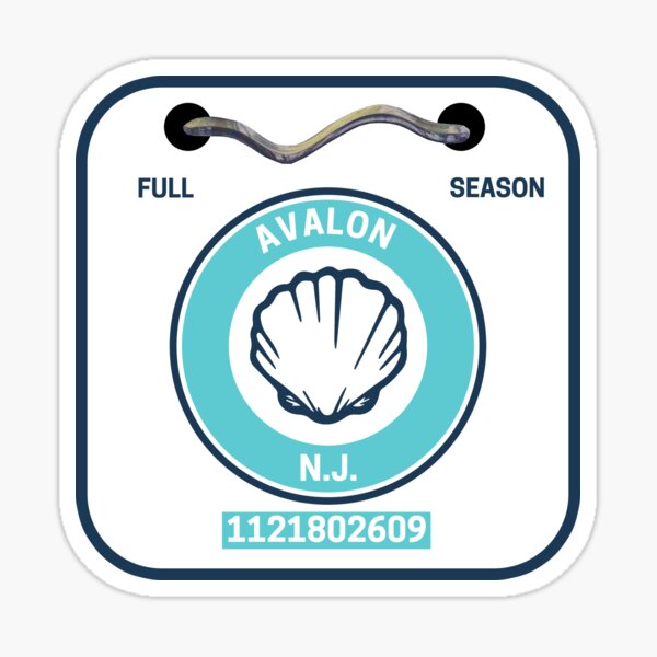 "Avalon New Jersey Beach Badge" Sticker for Sale by fearcity | Redbubble