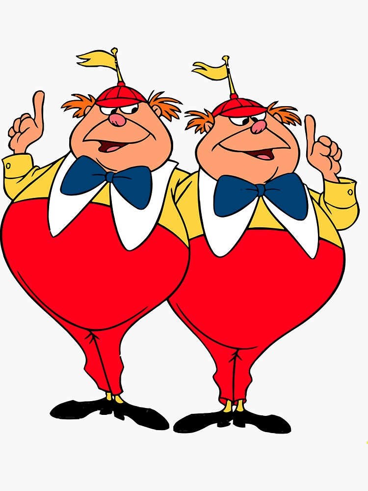 "Tweedledum and Tweedledee 1951" Sticker for Sale by Gbofrc01 | Redbubble