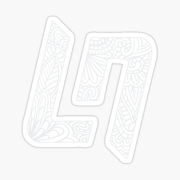 "LANDO NORRIS LOGO ZENTANGLE (TRANSPARENT) - F1 - FORMULA 1 - WHITE ...