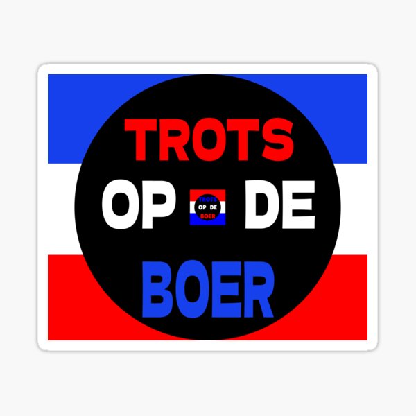 "Trots Op De Boer Merch" Sticker for Sale by TrotsOpDeBoer | Redbubble
