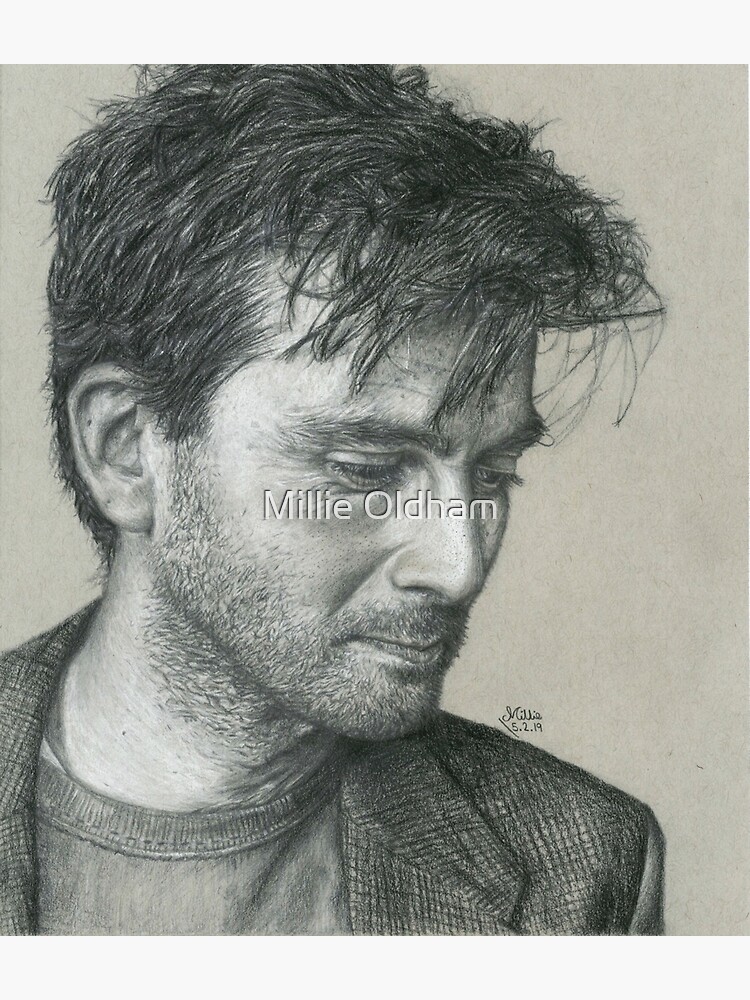 "David Tennant pencil drawing " Poster for Sale by abatchocookies ...